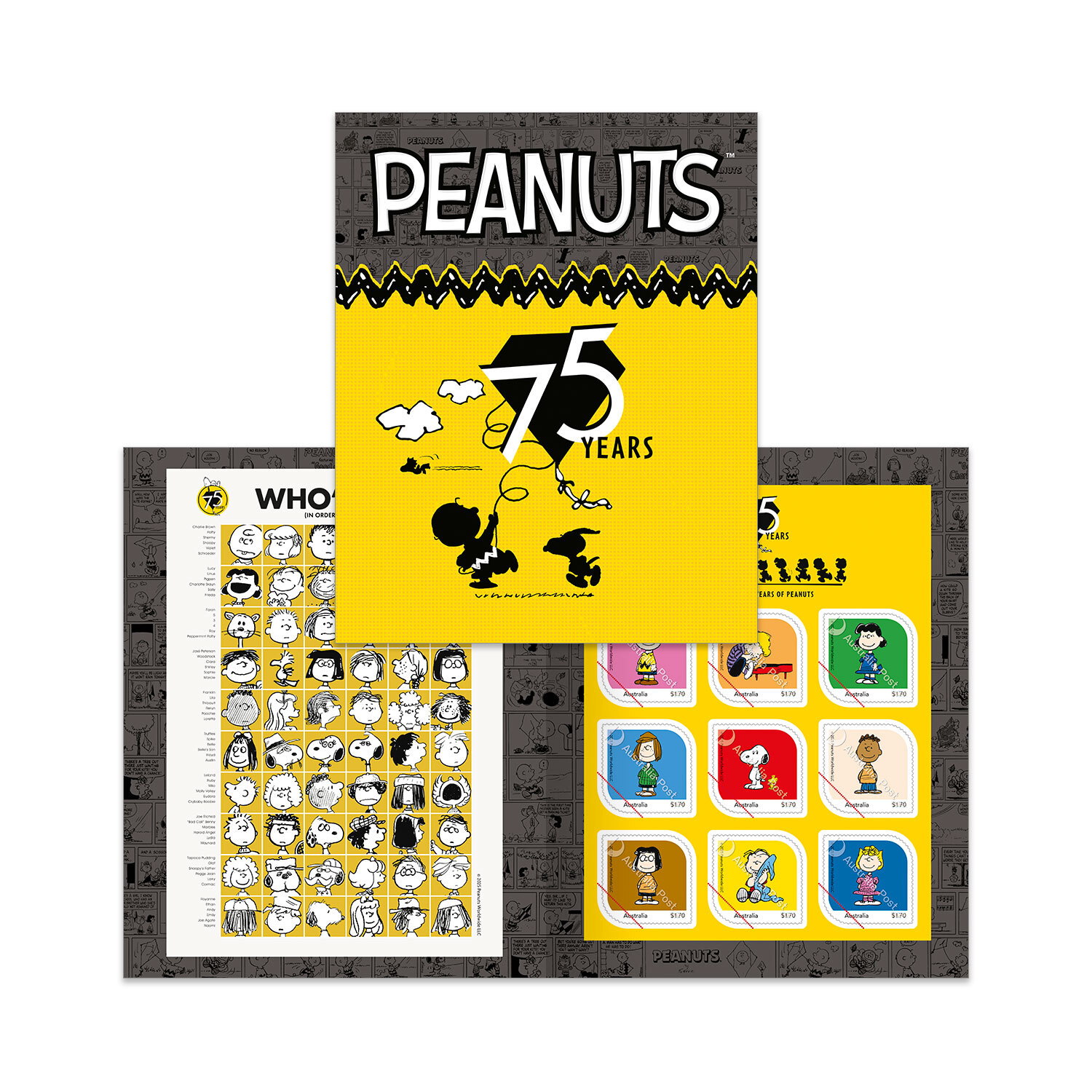 Peanuts 75th Anniversary Stamp Pack - Gifts