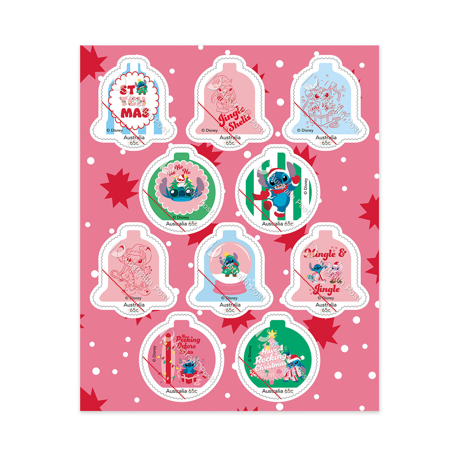 Stitch Christmas Stamp Pack - Gifts