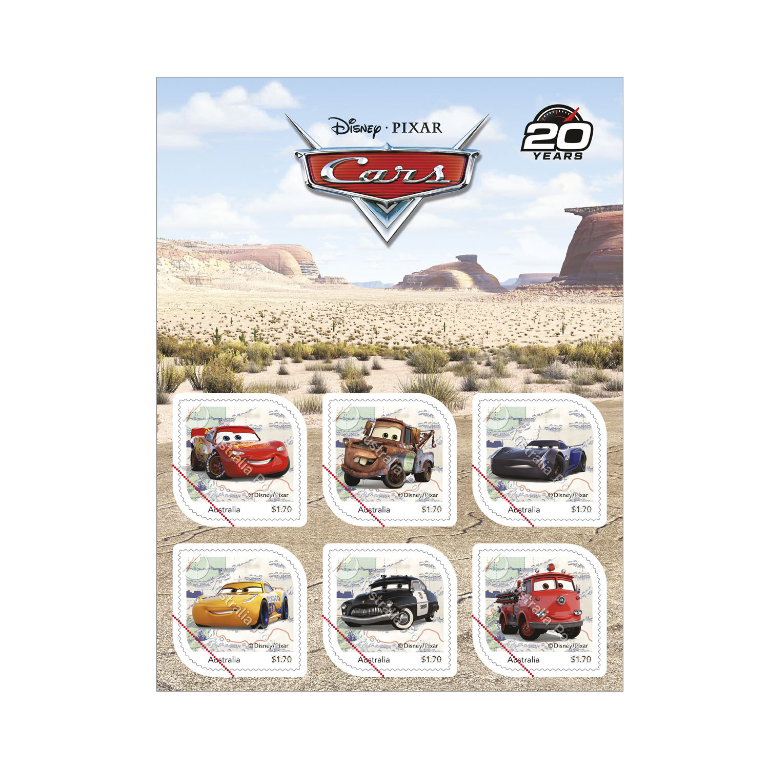 Cars 20th Anniversary Stamp Pack - Default Attributes