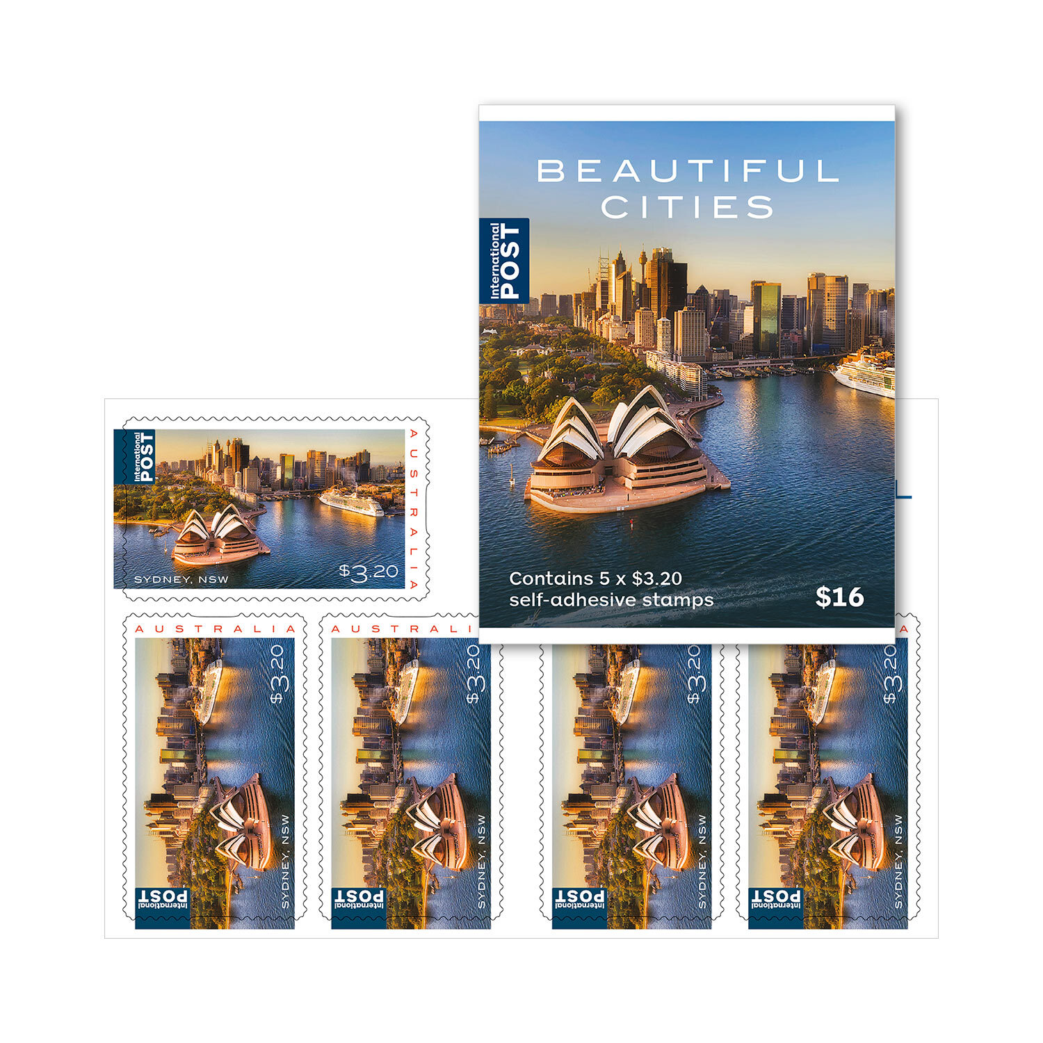 Sheetlet of 5x $3.20 Sydney NSW International Stamps - Beautiful Cities ...