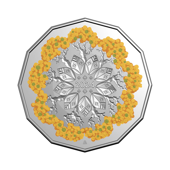 2024 Christmas Festive Florals 50c Coloured Uncirculated Coin - Royal Australian Mint