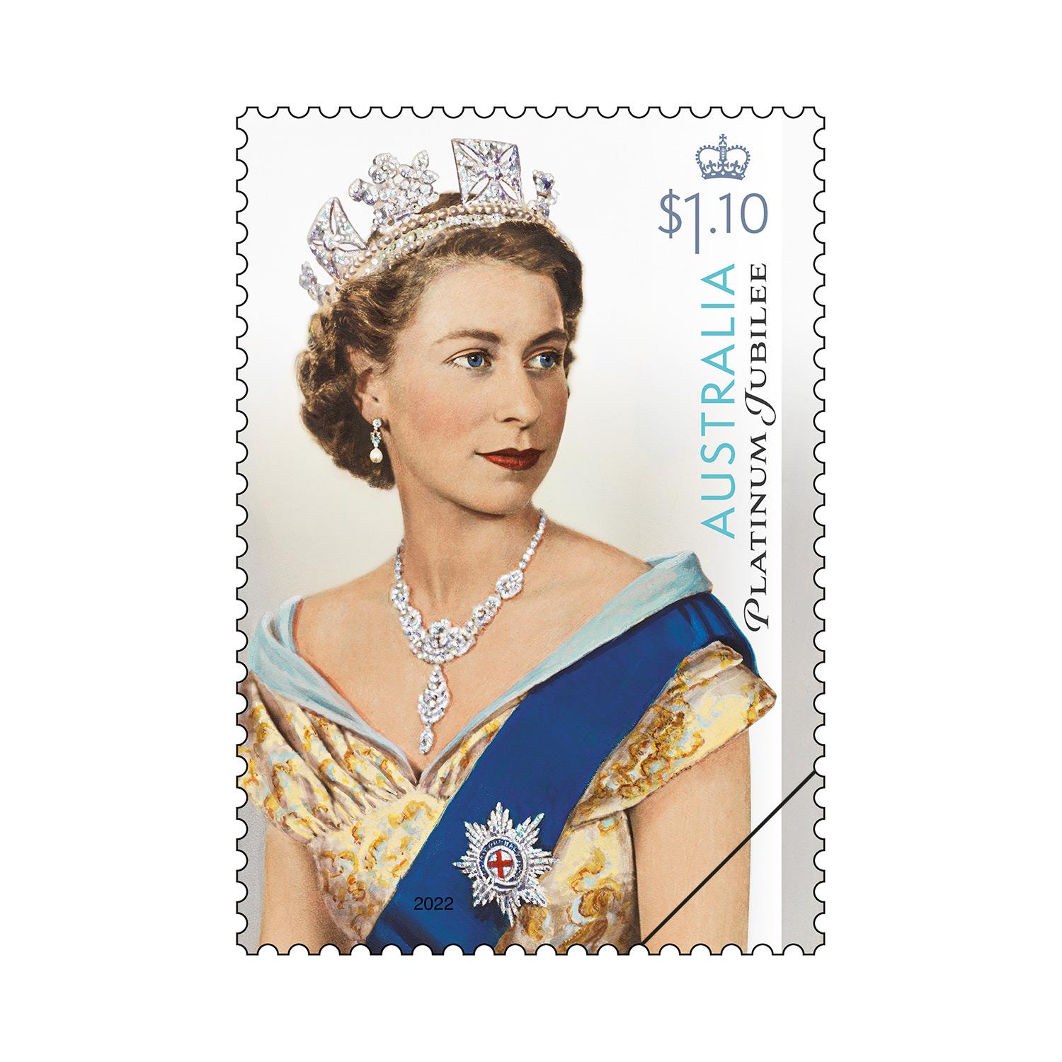 Set of Queen's Platinum Jubilee Gummed Stamps