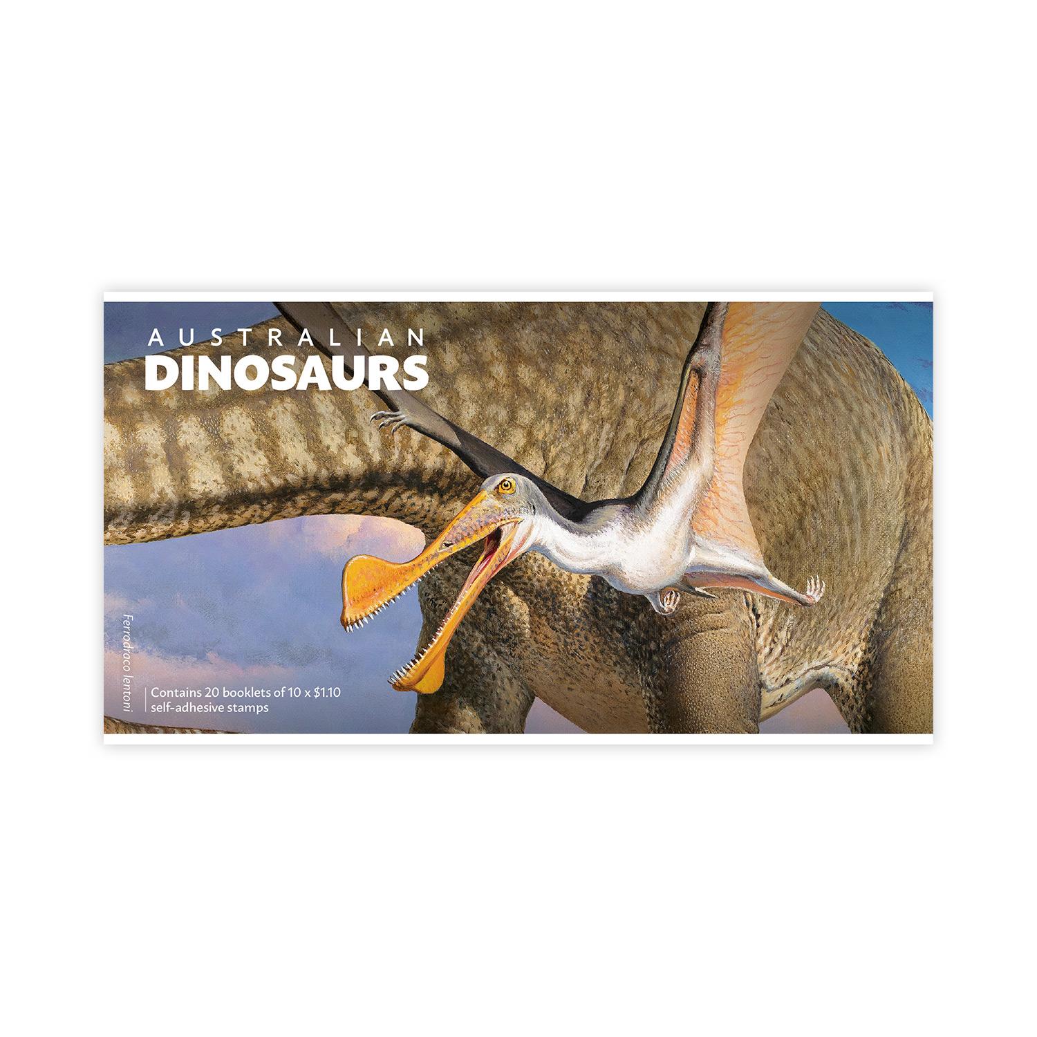 Chequebook of 200x $1.10 Ferrodraco Stamps - Australian Dinosaurs