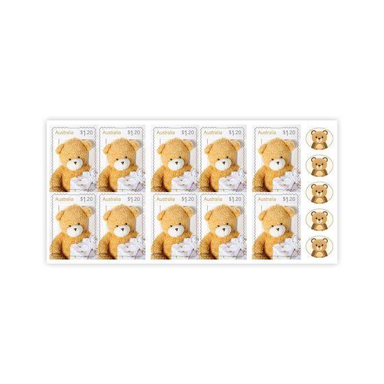 Booklet of 10x $1.20 Teddy Bear Stamps - Special Occasions