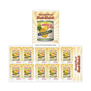 Nostalgic Tinned Fruit Labels - Australian stamps