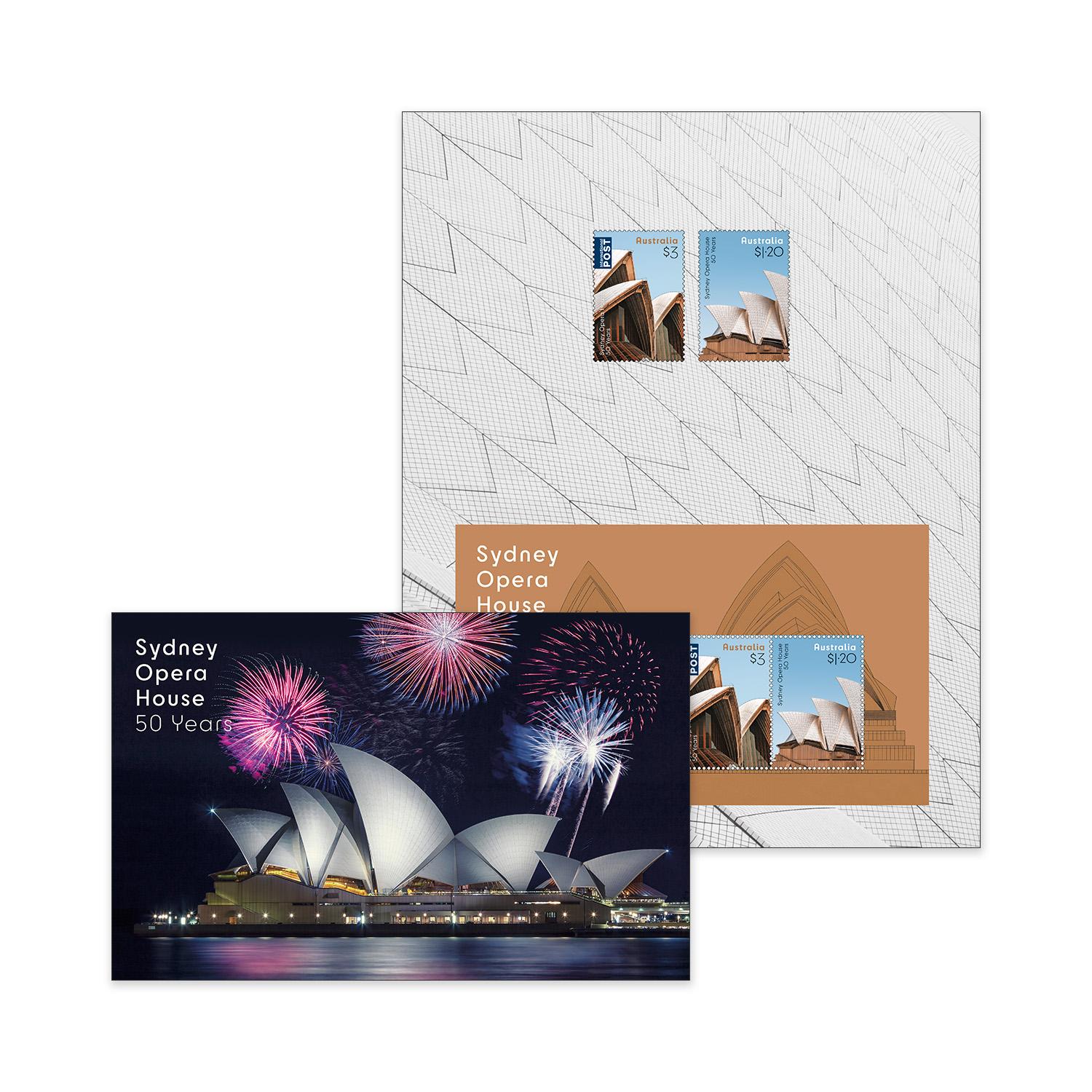Sydney Opera House 50 Years Stamp Pack - Australian stamps