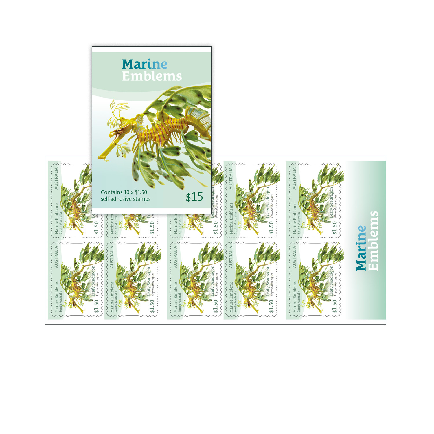 Marine Emblems Self-Adhesive Booklet of 10 x $1.50 Stamps - Marine Emblems