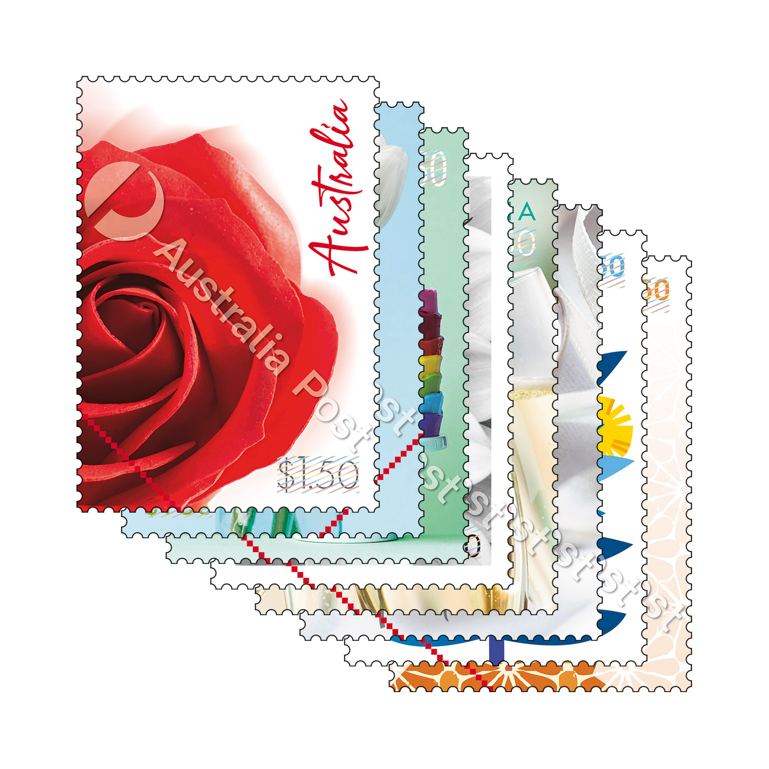 Special Occasions 2024 Set of Stamps (7 x $1.50, 1 x $3.00) - Special ...