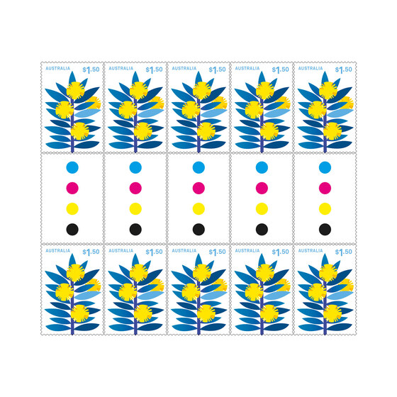 Special Occasions 2024 Gutter Strip of 10 x $1.50 Stamps (Wattle ...