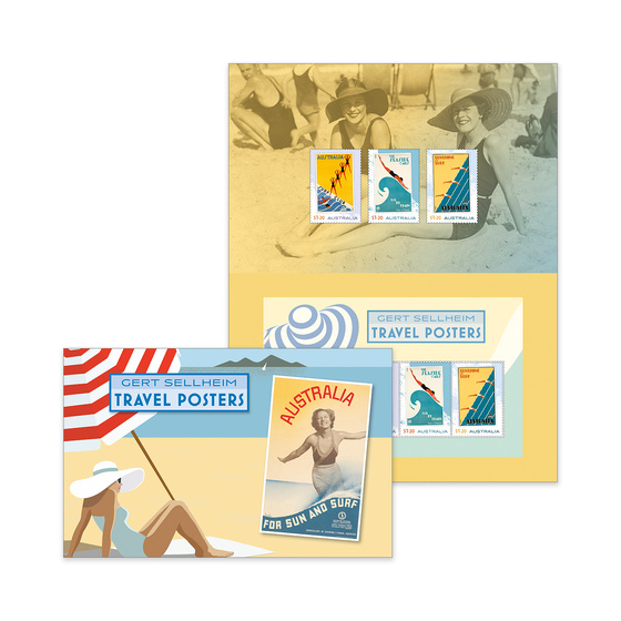 Gert Sellheim Travel Posters Stamp Pack - Gert Sellheim Travel Posters