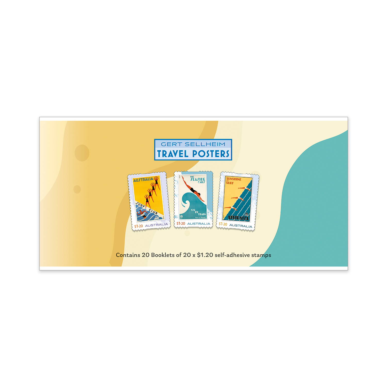 Gert Sellheim Travel Posters Chequebook of 200 x $1.20 Stamps – Mixed ...