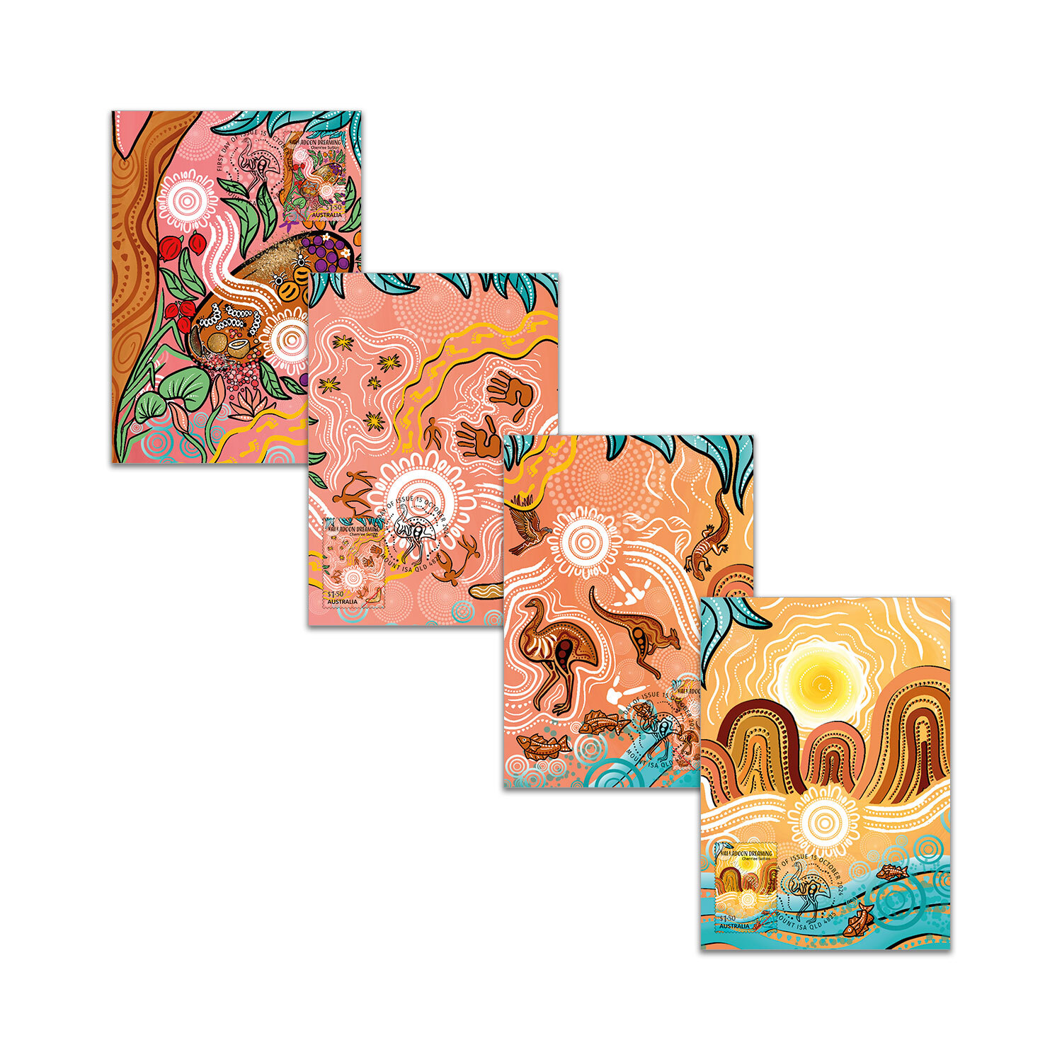 Kalkadoon Dreaming Maxicards (Set of 4) - Kalkadoon Dreaming
