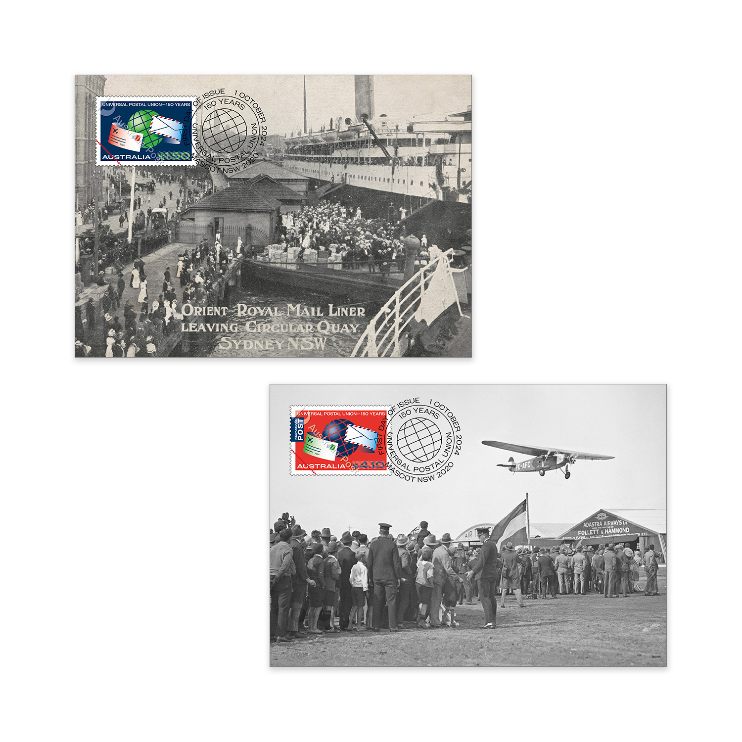 Universal Postal Union – 150 Years Maxicard (Set of 2) - Universal ...