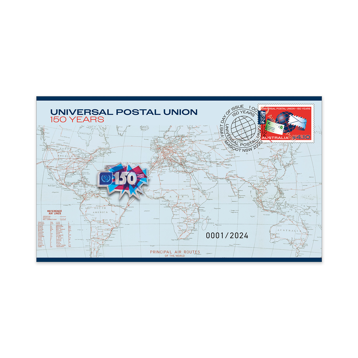 Universal Postal Union – 150 Years Prestige Badge Cover - Universal ...