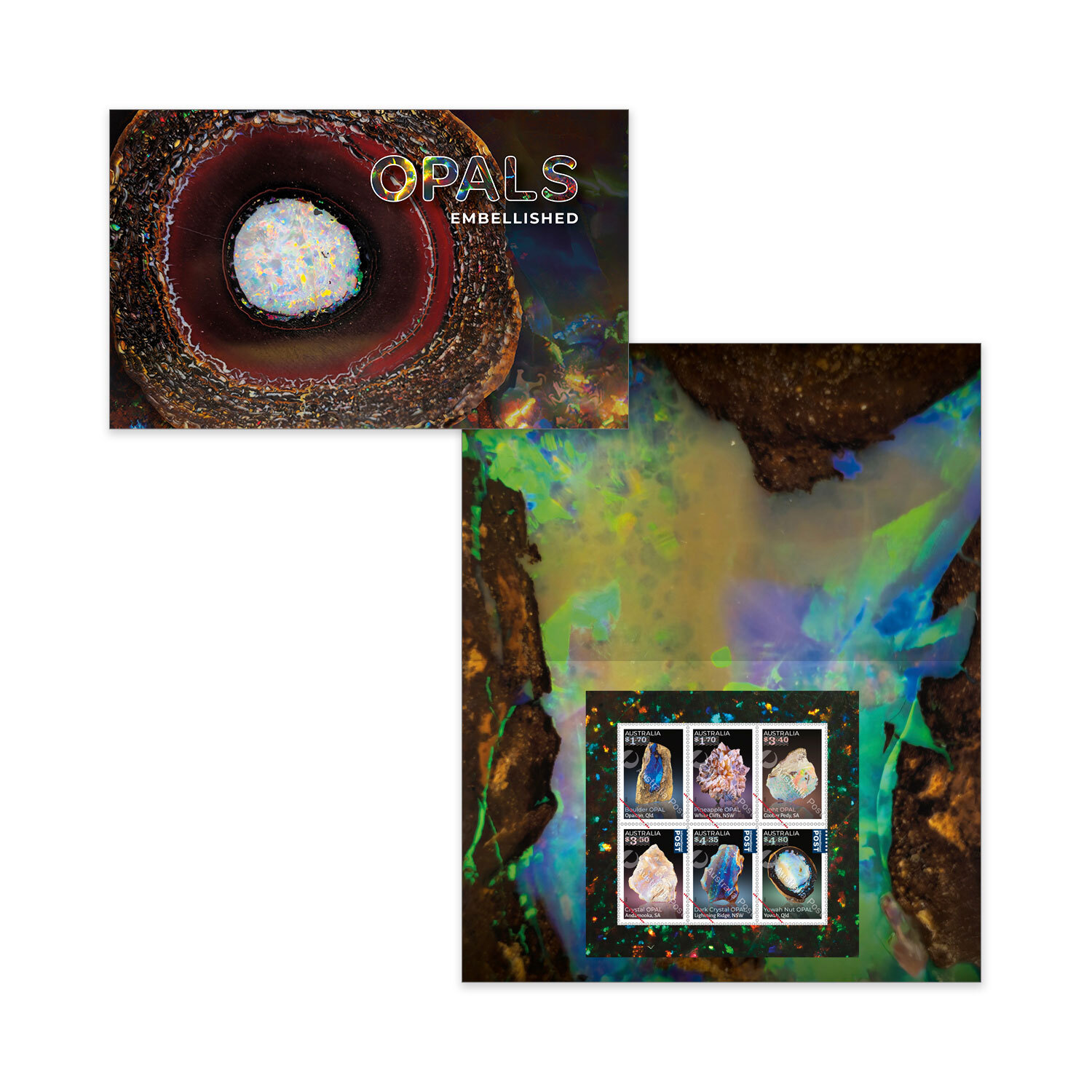 Opals Embellished Stamp Pack - Opals