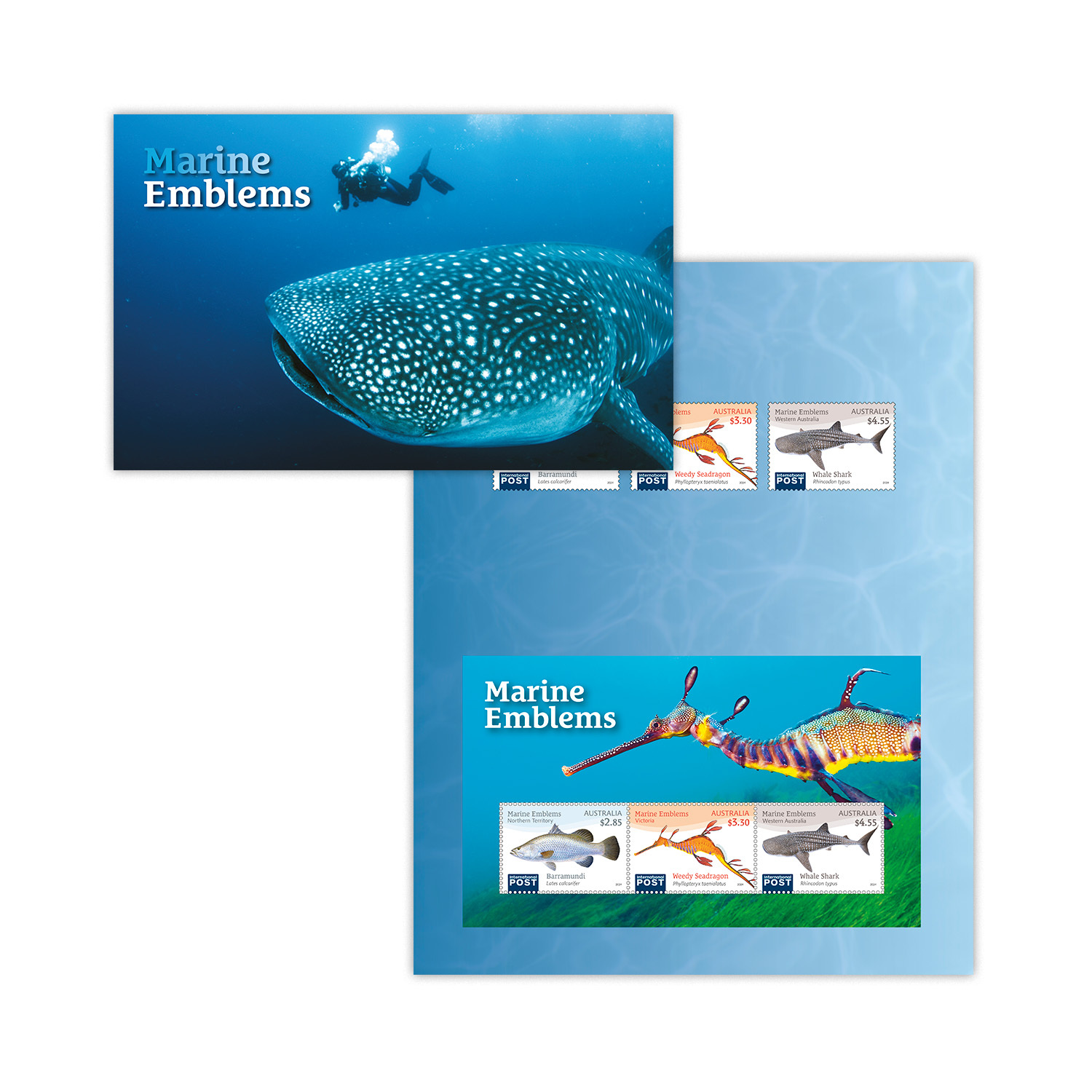 Marine Emblems 2 Stamp pack International Rate - Australian stamps