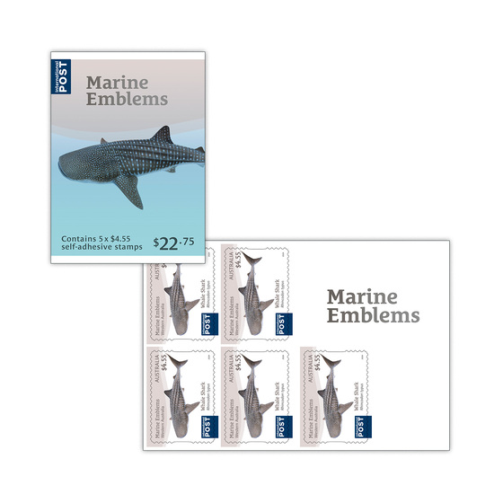 Marine Emblems 2 Self-Adhesive Sheetlet of 5 x $4.55 International Rest ...