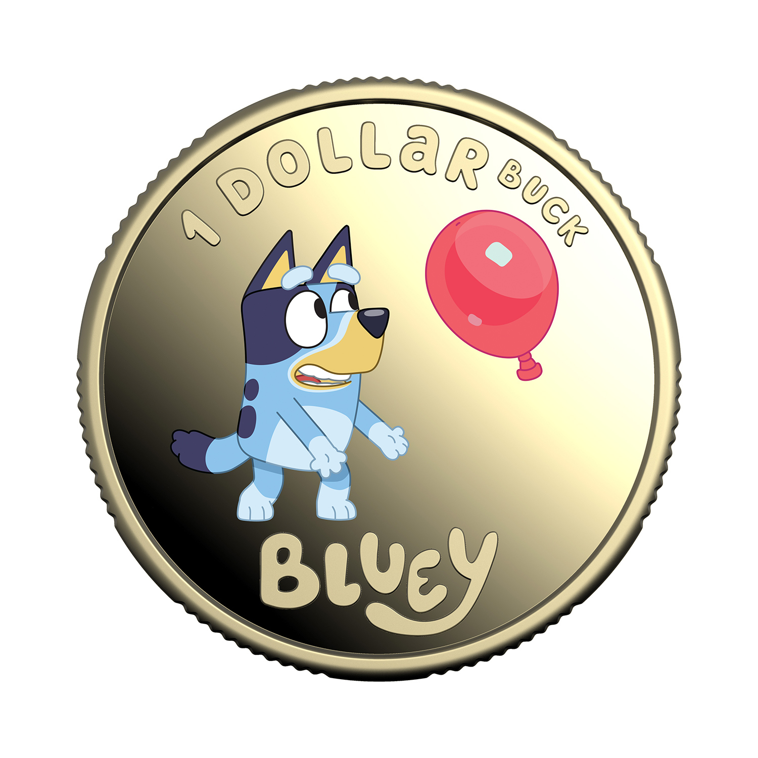2024 $1 Bluey AlBr Coloured Proof Coin - Royal Australian Mint