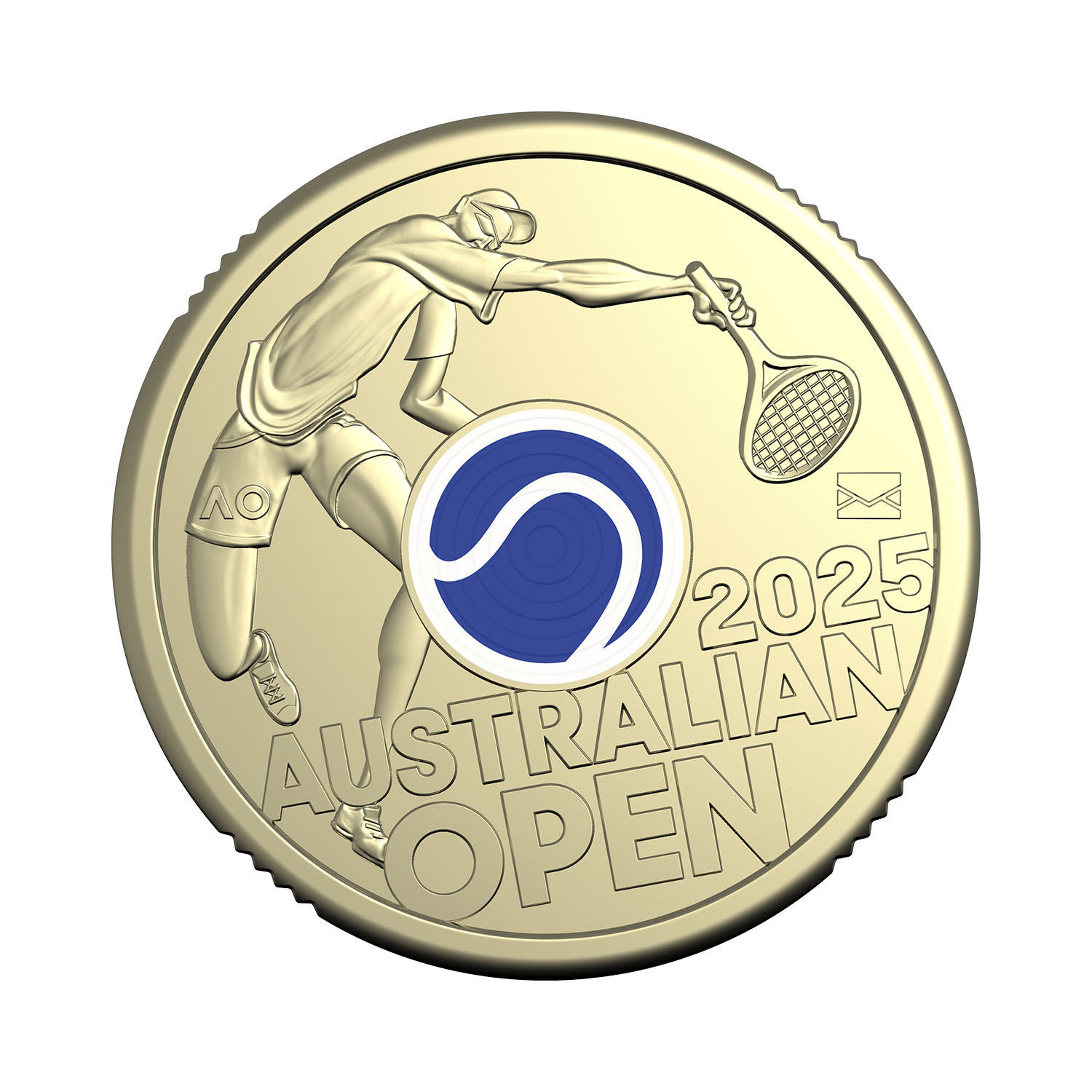 2025 Men’s Australian Open $2 Privy Mark Coin in Folder - Australian Open 2025