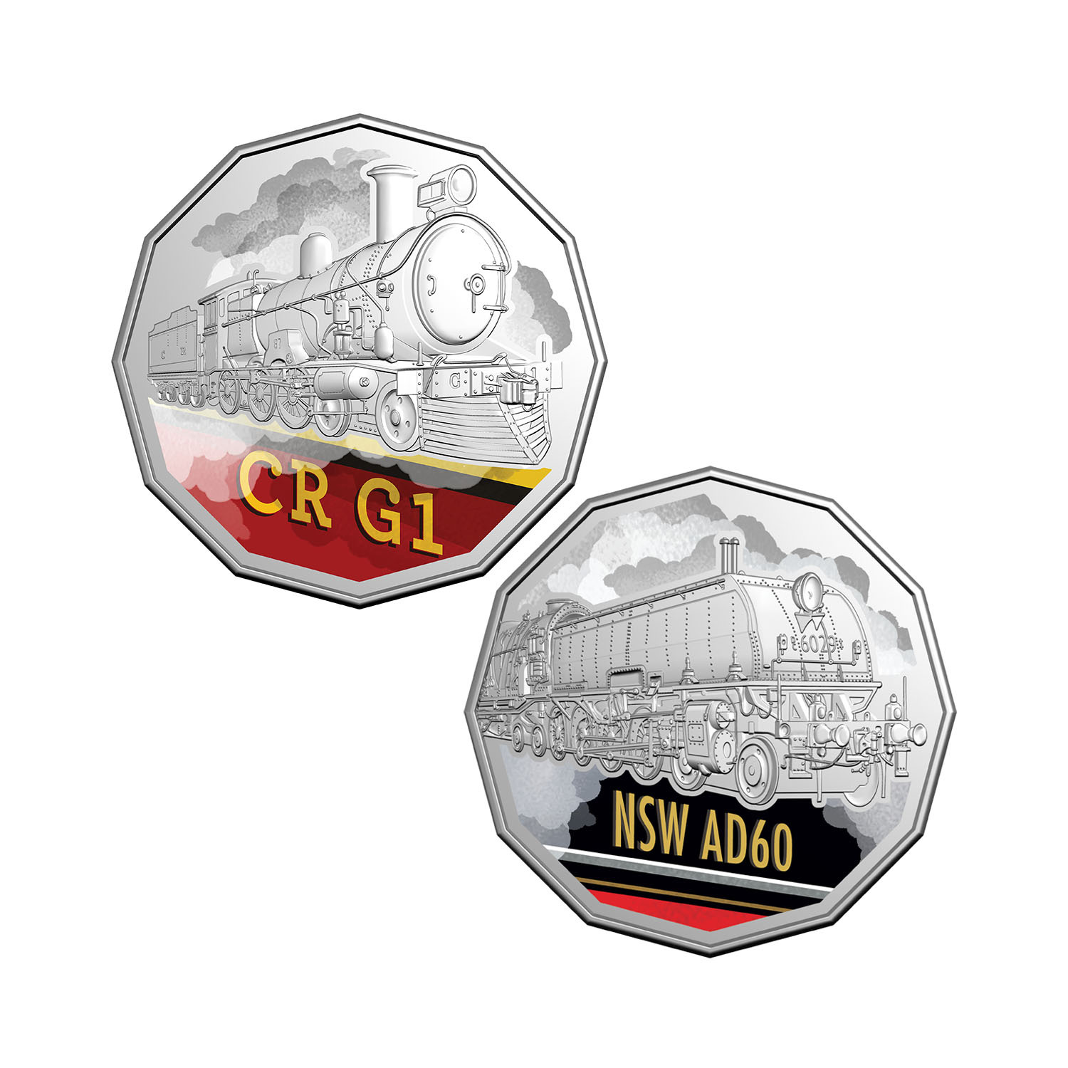 2025 Steam Giants 50c Coloured Uncirculated Seven-Coin Collection ...