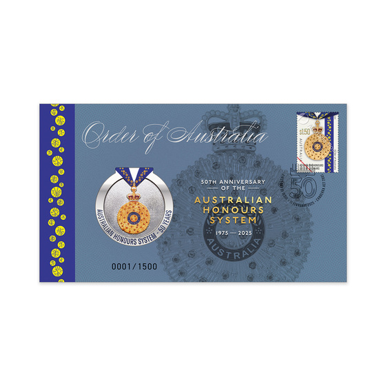 50th Anniversary of Australian Honours System Medallion Cover – Order ...