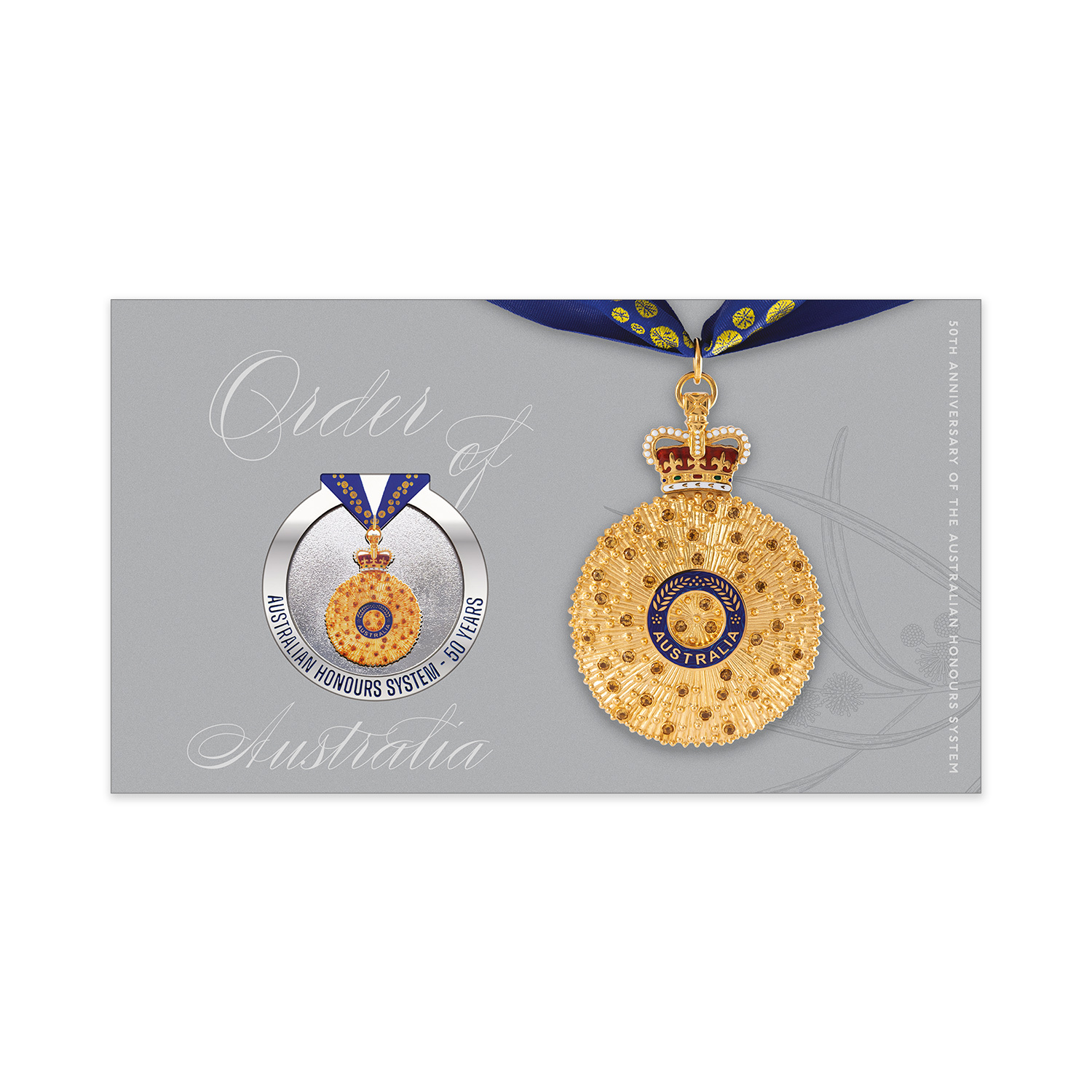 50th Anniversary of Australian Honours System Medallion Cover – Order ...
