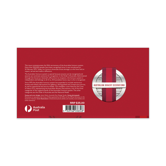 50th Anniversary of Australian Honours System Medallion Cover ...