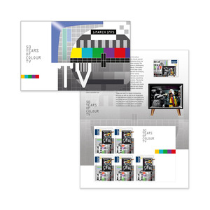 50 Years of Colour TV Stamp Pack - 50 Years of Colour TV