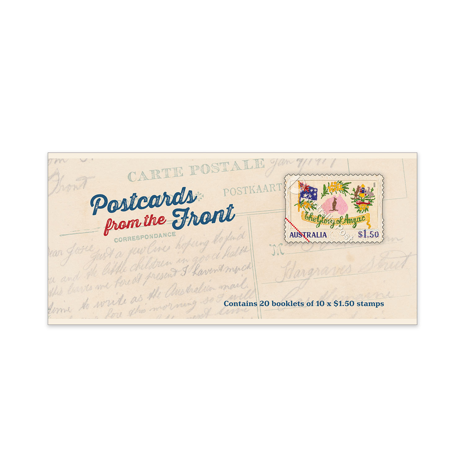 Postcards from the Front Chequebook of 200 x $1.50 Stamps - Postcards ...