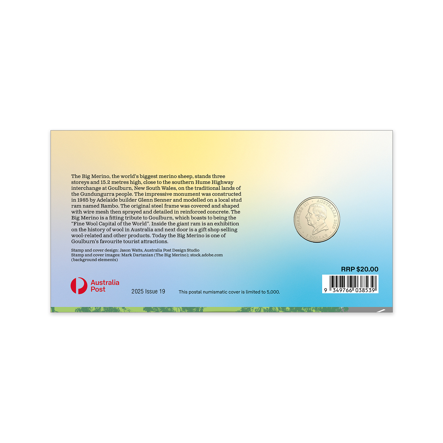 2025 Aussie Big Things 2 Postal Numismatic Cover (PNC) – The Big Merino ...