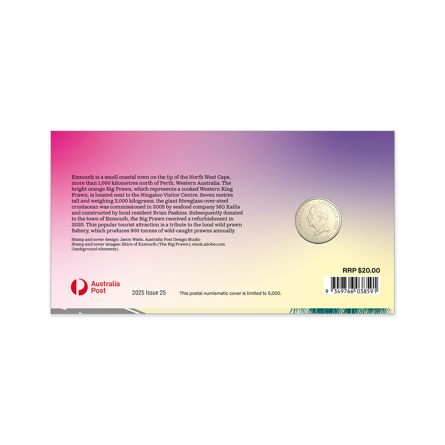 2025 Aussie Big Things 2 Postal Numismatic Cover (PNC) – The Big Prawn ...