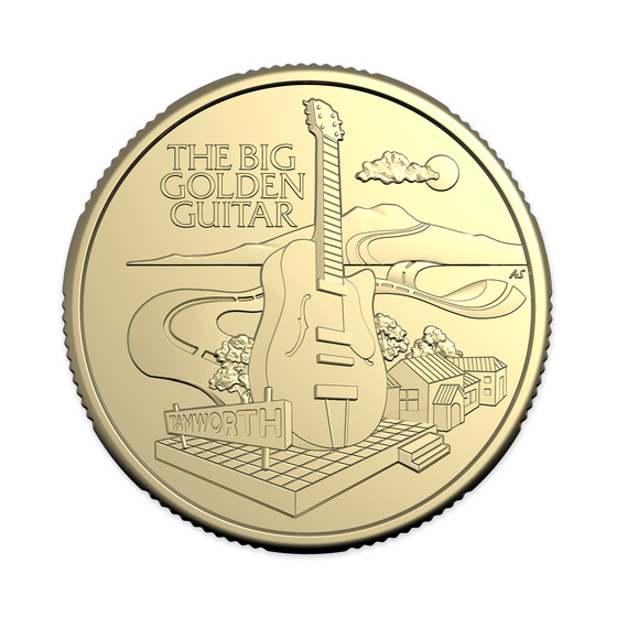 2025 Aussie Big Things 2 $1 AlBr Uncirculated – The Big Golden Guitar ...