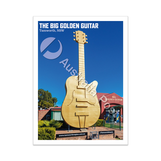 2025 Aussie Big Things 2 Postcard – Golden Guitar - Aussie Big Things 2