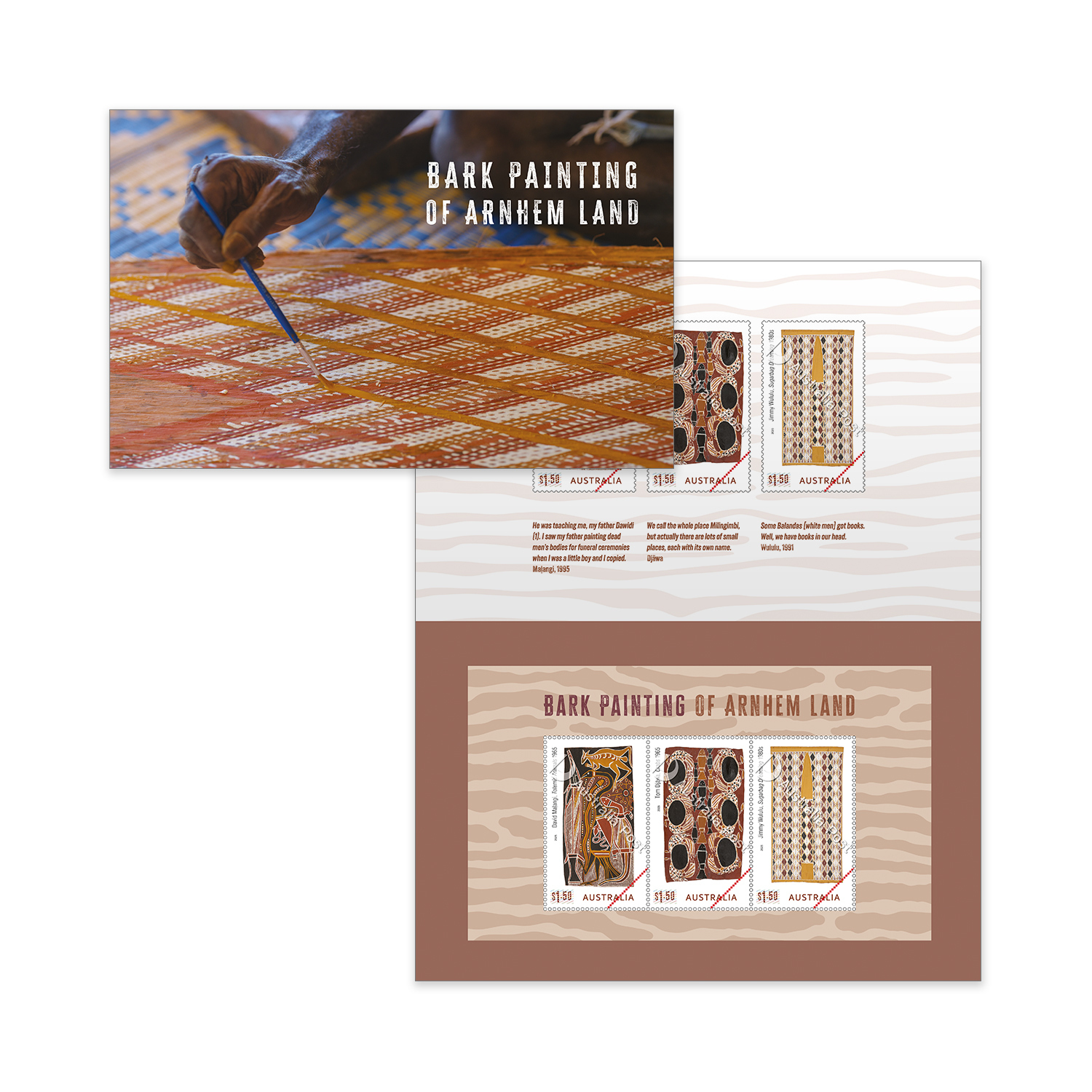 Bark Painting of Arnhem Land Stamp Pack - Bark Painting of Arnhem Land
