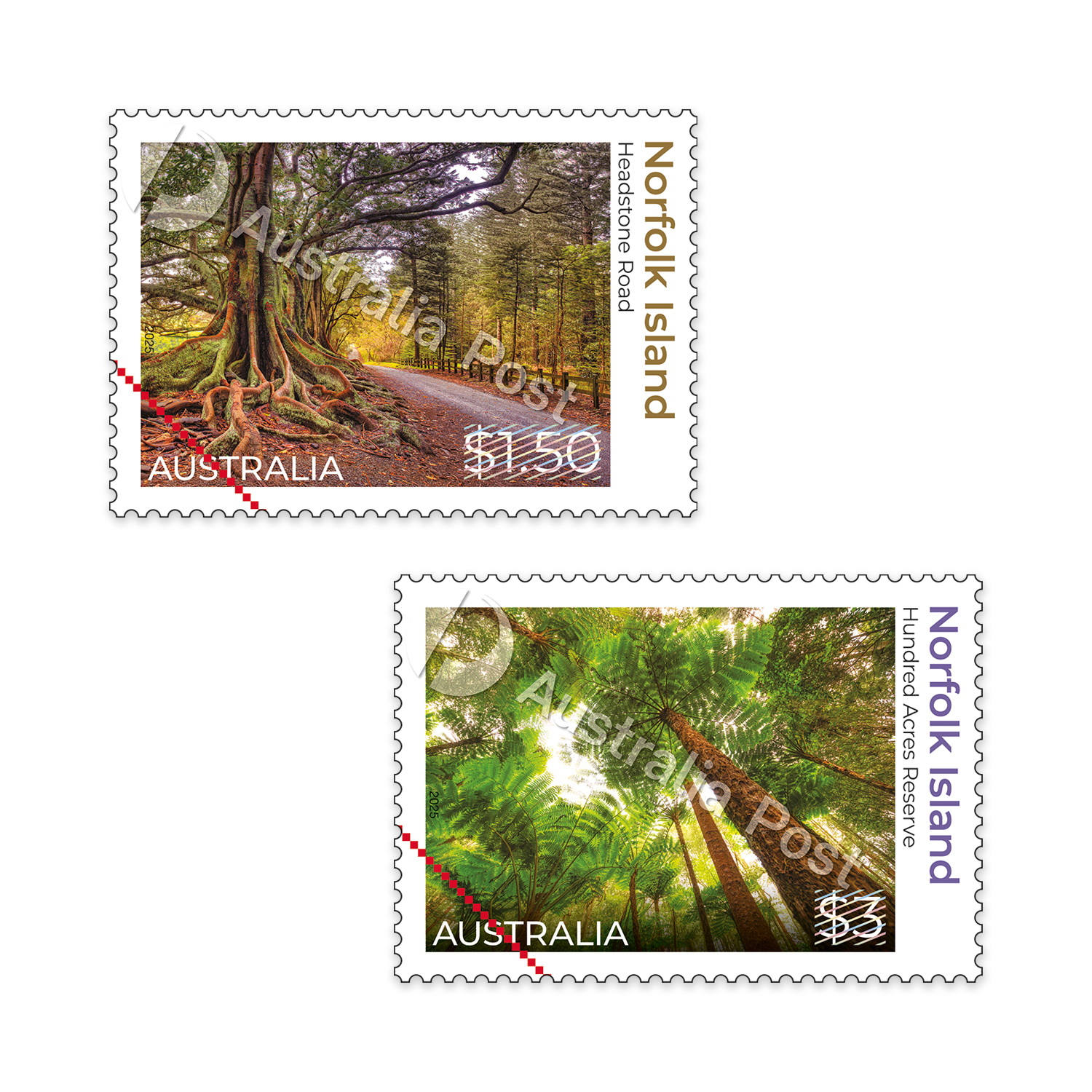 Norfolk Island Nature Set of Stamps (1 x $1.50, 1 x $3) - Nature