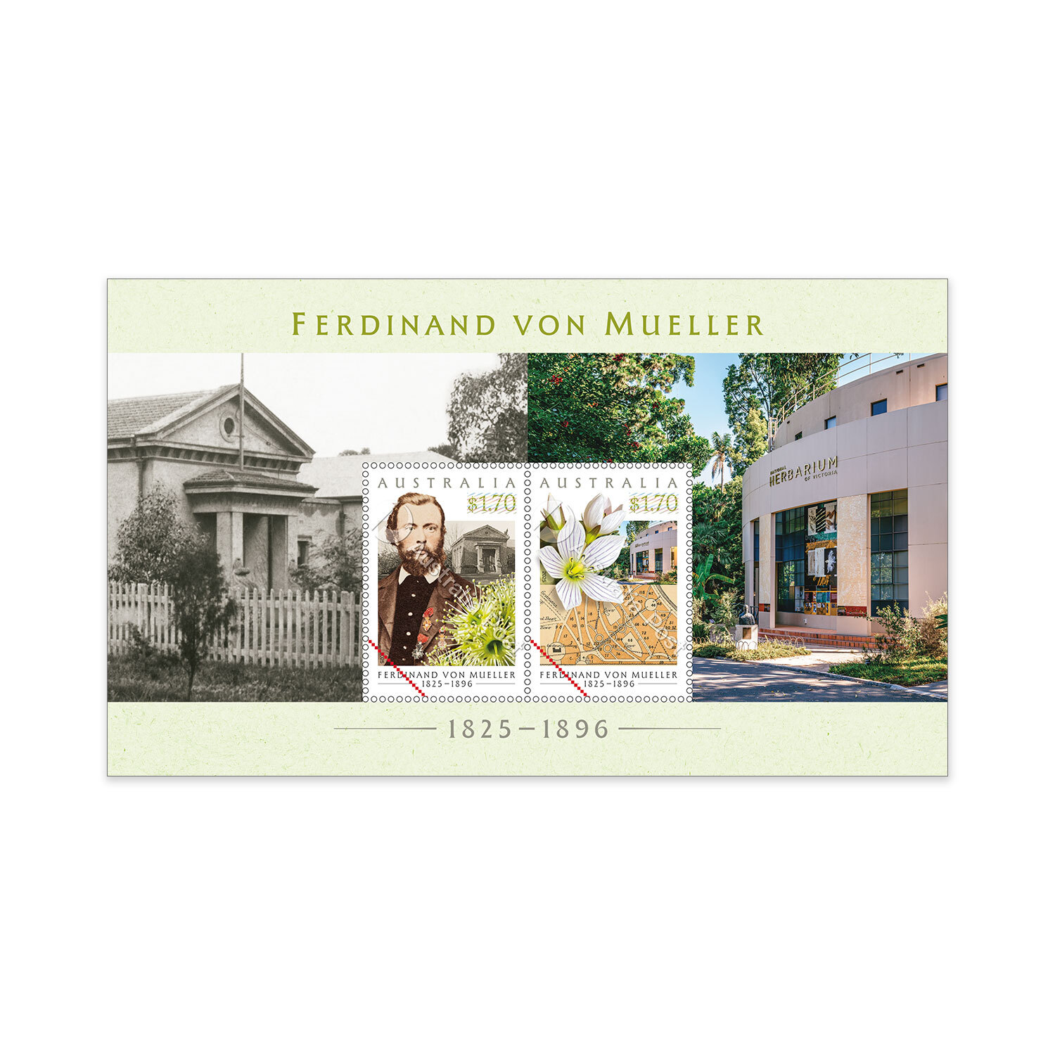 Ferdinand Von Mueller 1825-1896 Minisheet - Ferdinand Von Mueller 1825-1896