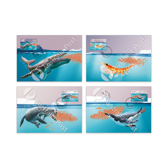 Australian Antarctic Territory – Antarctic Krill Maxicard (Set of 4 ...