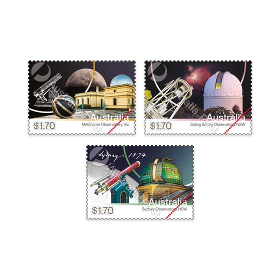 Astronomical Observatories Stamps (3 x $1.70) - Astronomical Observatories
