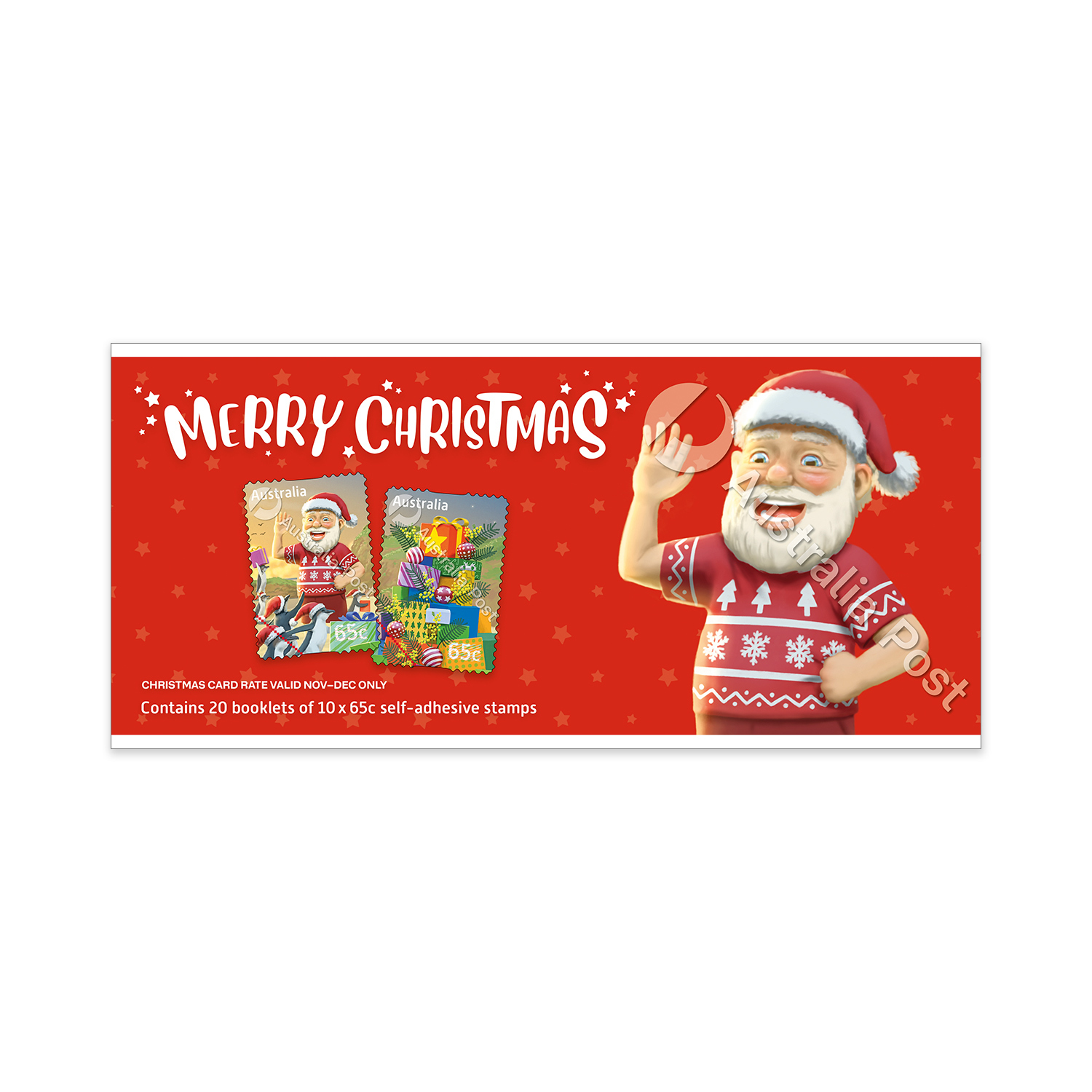 2025 Christmas-Secular Chequebook of 20 x 10 x 65c Stamps - Christmas 2025
