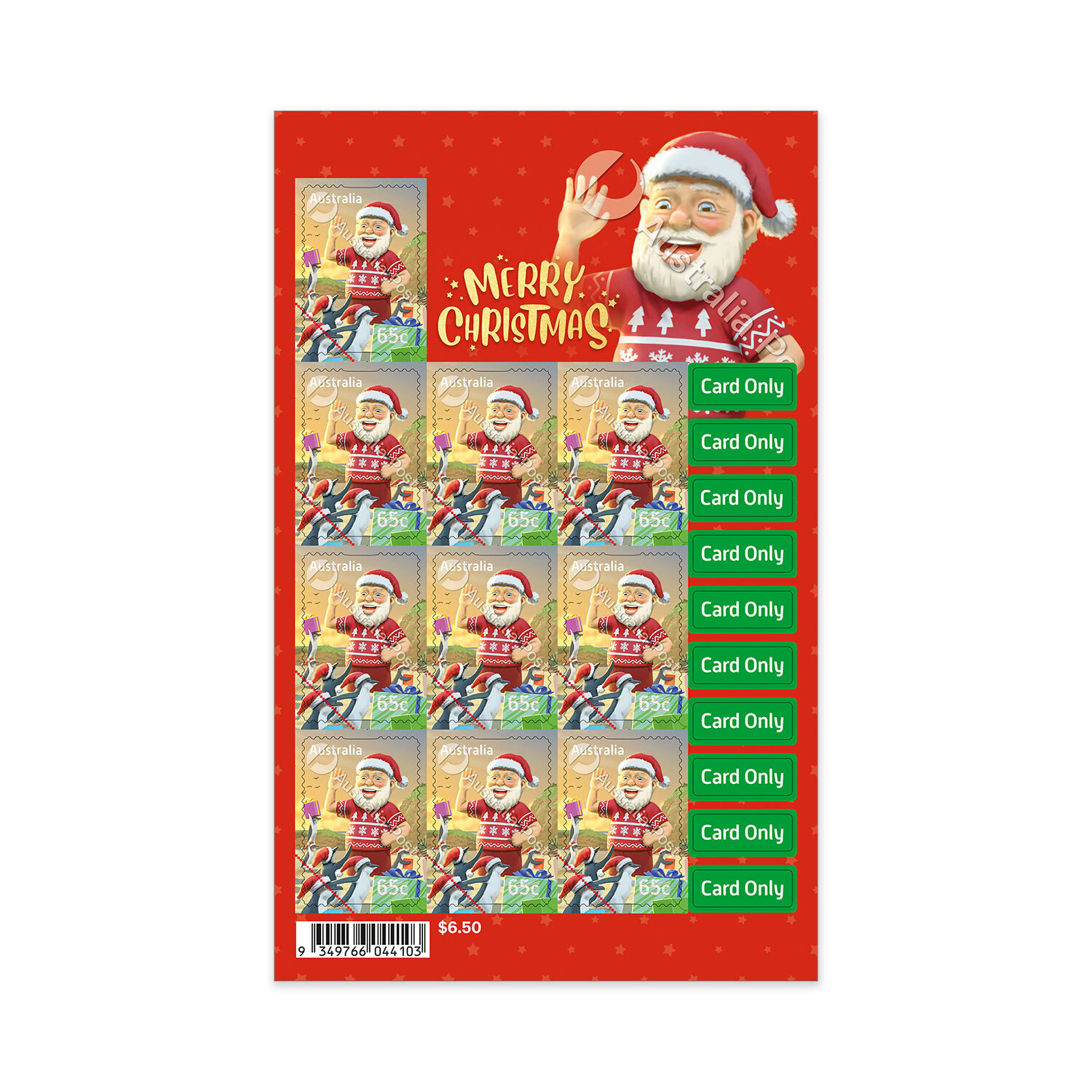 2025 Christmas-Secular Self Adhesive Sheetlet of 10 - Santa - Christmas ...