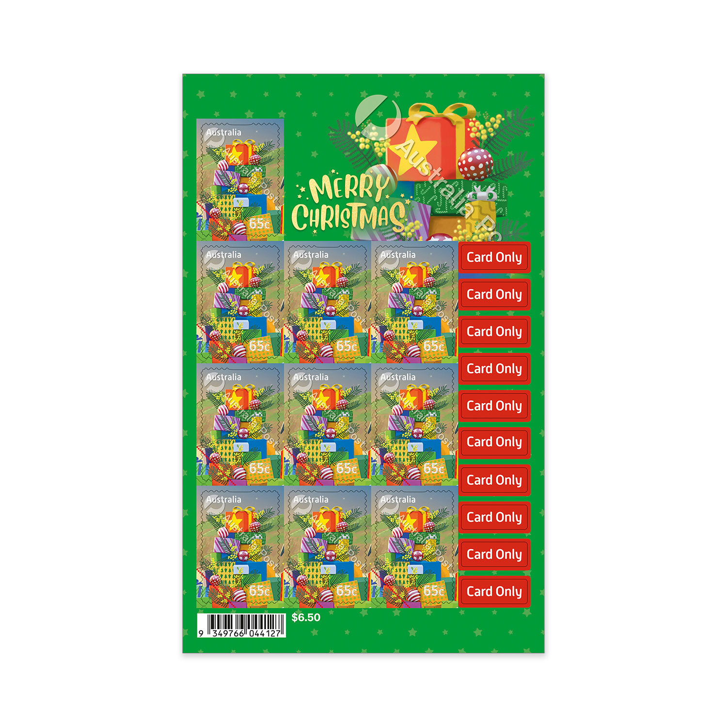 2025 Christmas-Secular Self Adhesive Sheetlet of 10 - Present ...
