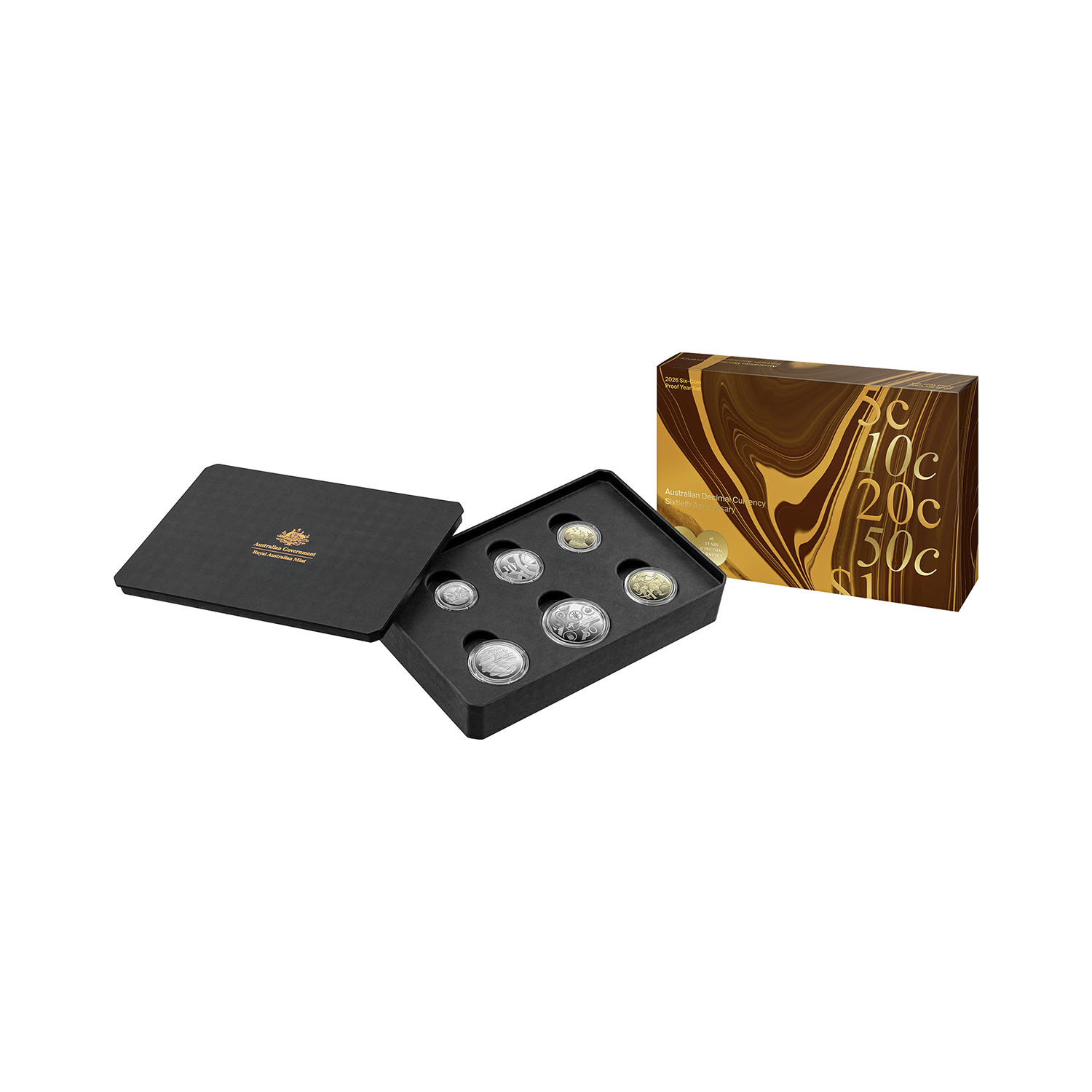 2026 AlBr CuNi Cu Proof Six-Coin Year Set – Decimal Currency 60th ...