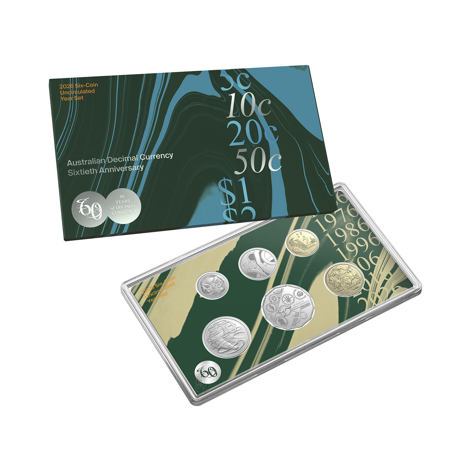 2026 AlBr CuNi Cu Uncirculated Six-Coin Year Set – Decimal Currency ...