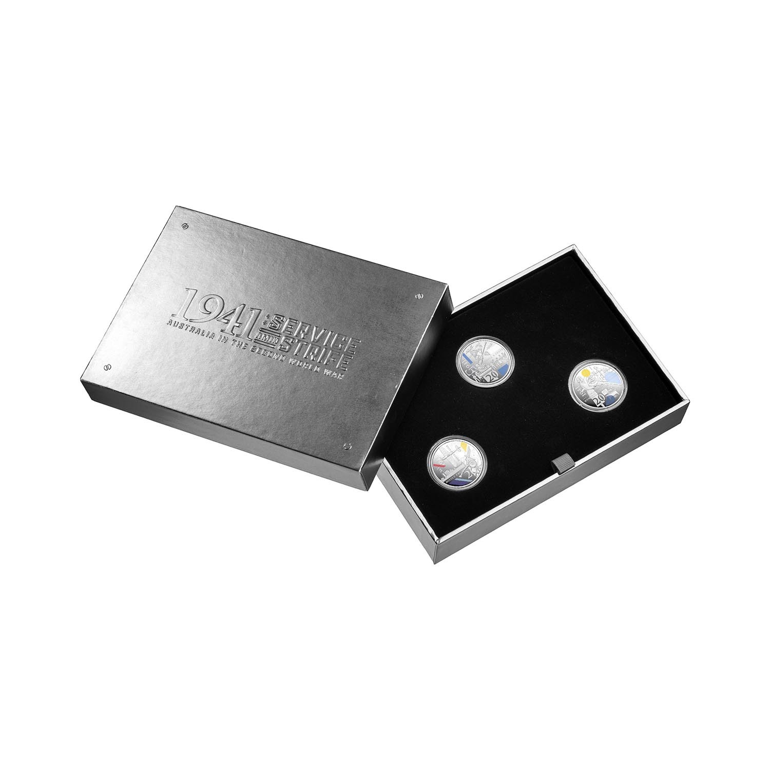 2026 20c Coloured Silver proof Three Coin Set - 1941: Service Amid ...