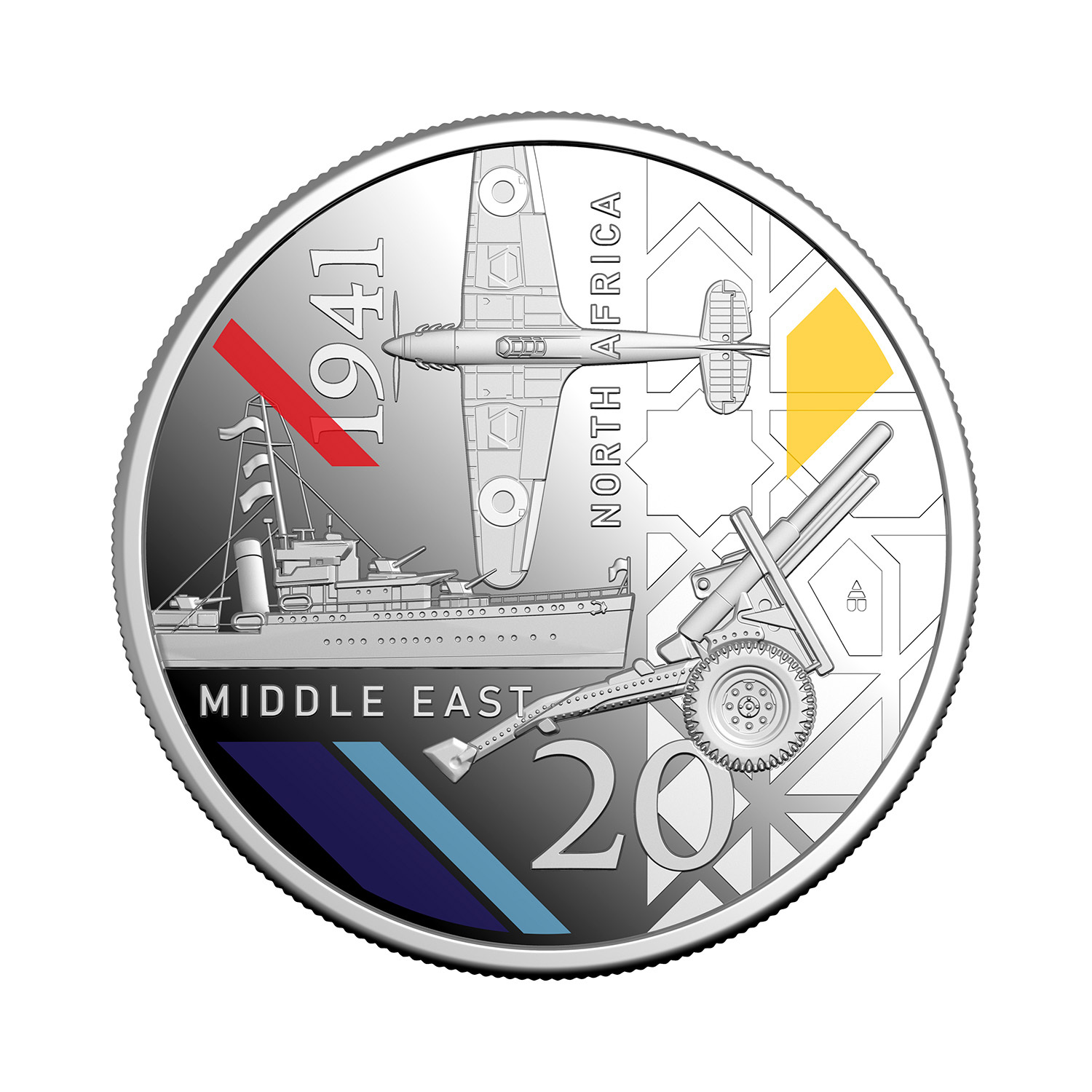 2026 20c Coloured Silver proof Three Coin Set - 1941: Service Amid ...