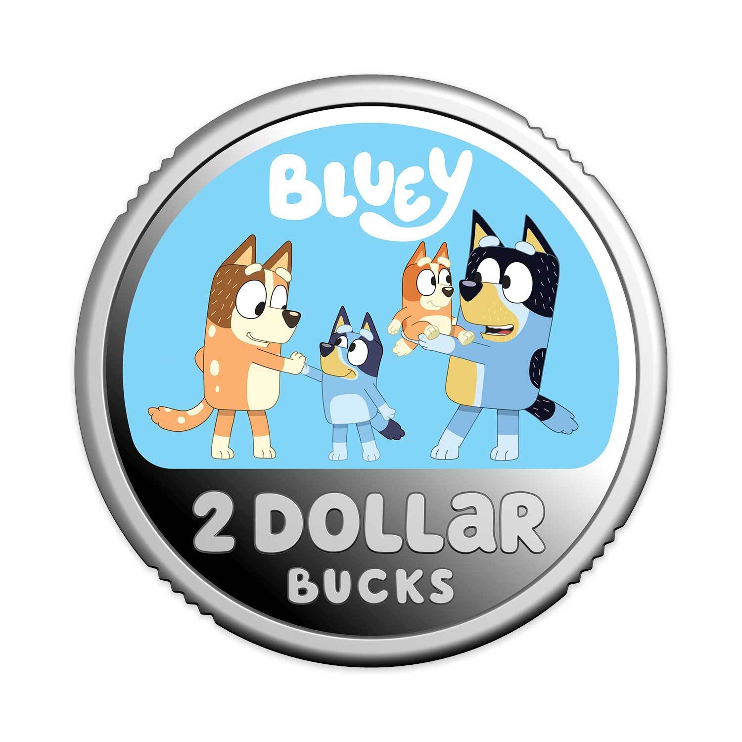 Bluey 2026 $2 Coloured Silver Proof Coin - Bluey collectables