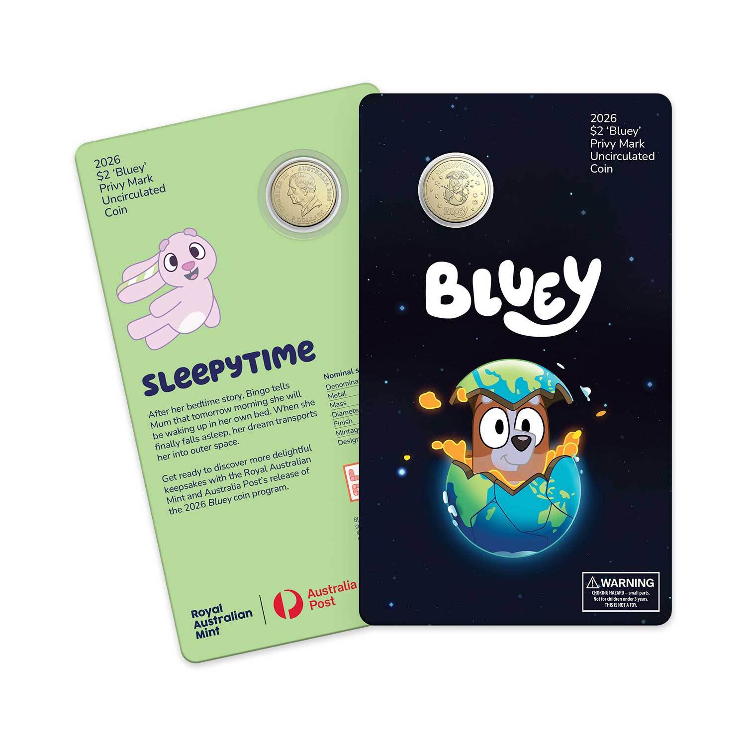 Bluey 2026 $2 Coin in Card with Privy Mark – Sleepy Time - Bluey ...