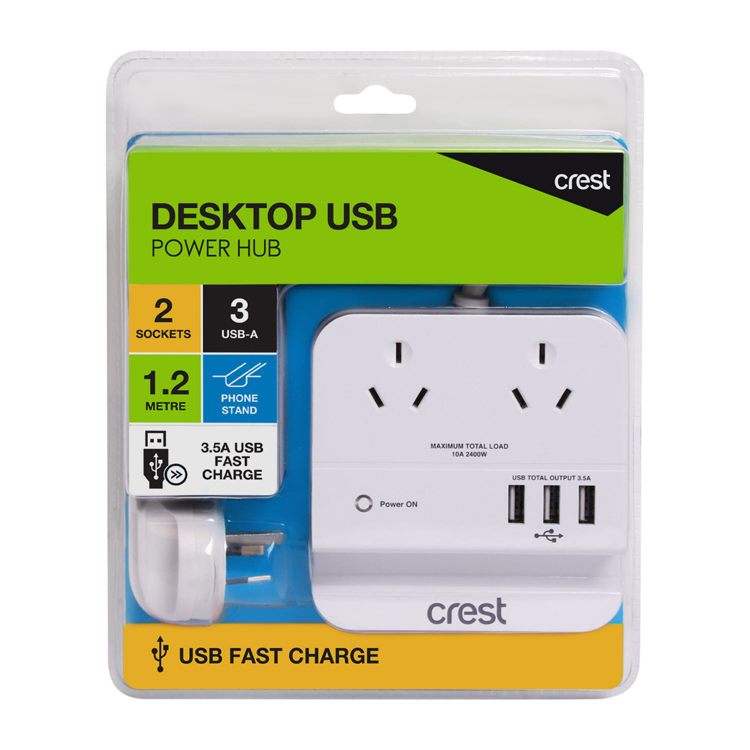 Crest Desktop Usb Power Hub Home Appliances