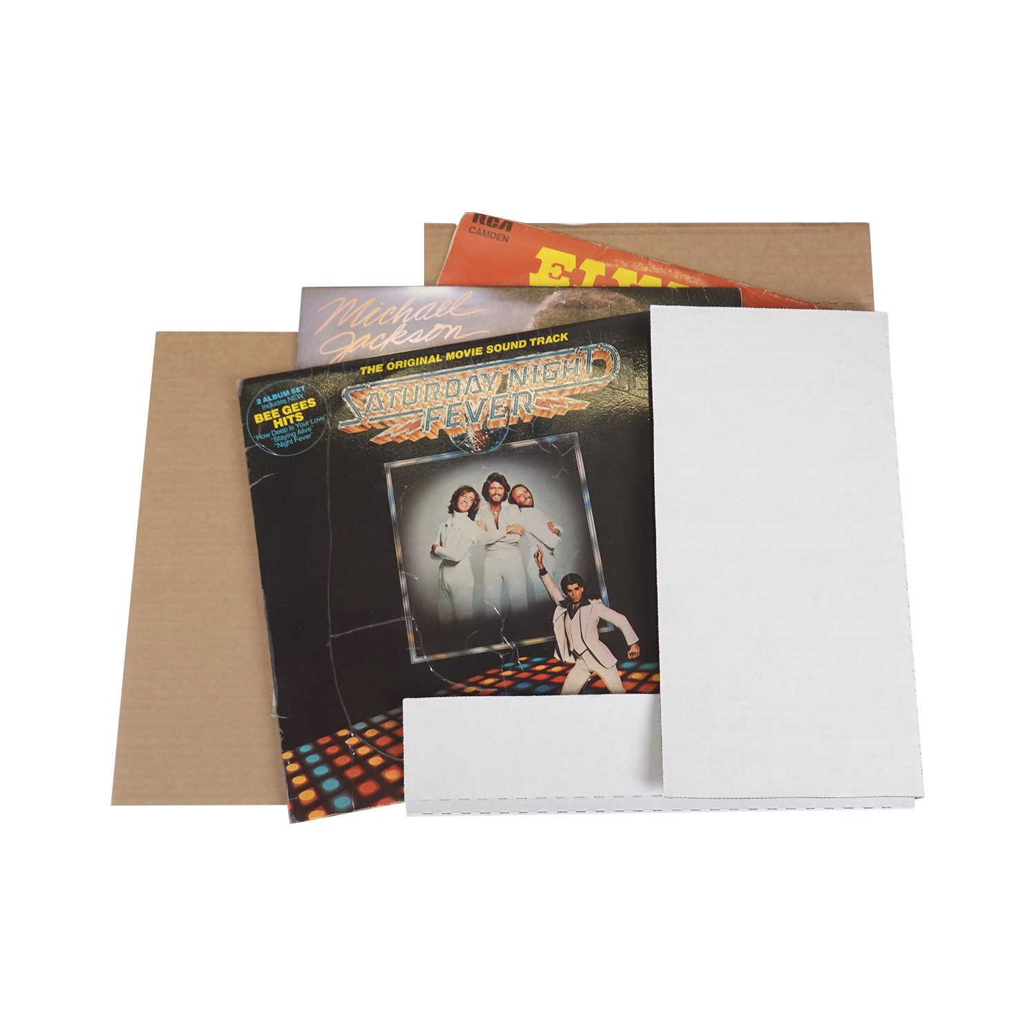 12" LP Multi Mailer (328 x 328 x 16mm) White – 10 Pack - Plain packaging