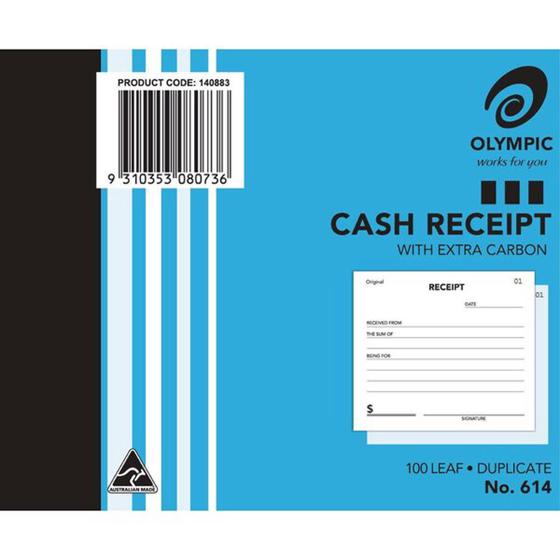 Olympic No. 614 Duplicate Cash Receipt Book - Office equipment